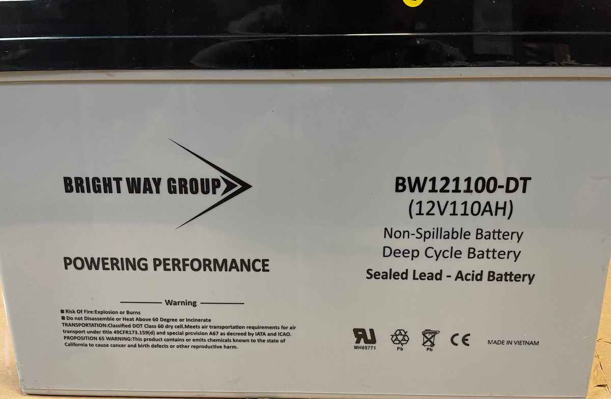 Bright Way Group BW 121100 DT (Group 30H) - 12V 110AH SLA Battery — Battery Wholesale