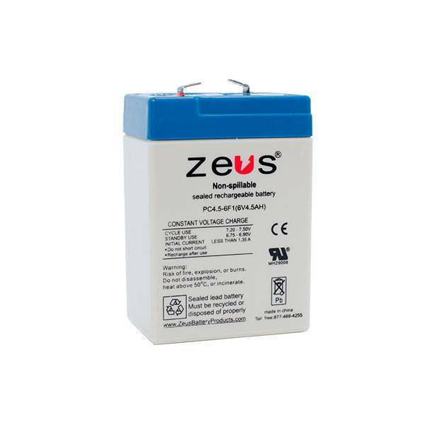 Zeus Battery PC4.5-6F1 - 6V 4.5AH SLA Battery — Battery Wholesale