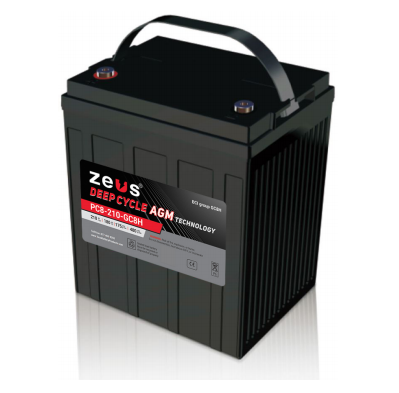 Zeus Battery PC8-210-GC8H - 8V 210AH Deep Cycle Golf Cart Battery ...