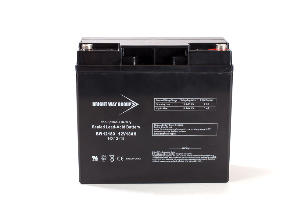 Bright Way Group BW 12180 IT - 12V 18AH SLA Battery — Battery Wholesale