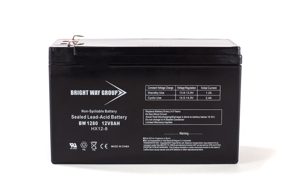 Bright Way Group BW 1280 F2 - 12V 8AH SLA Battery — Battery Wholesale